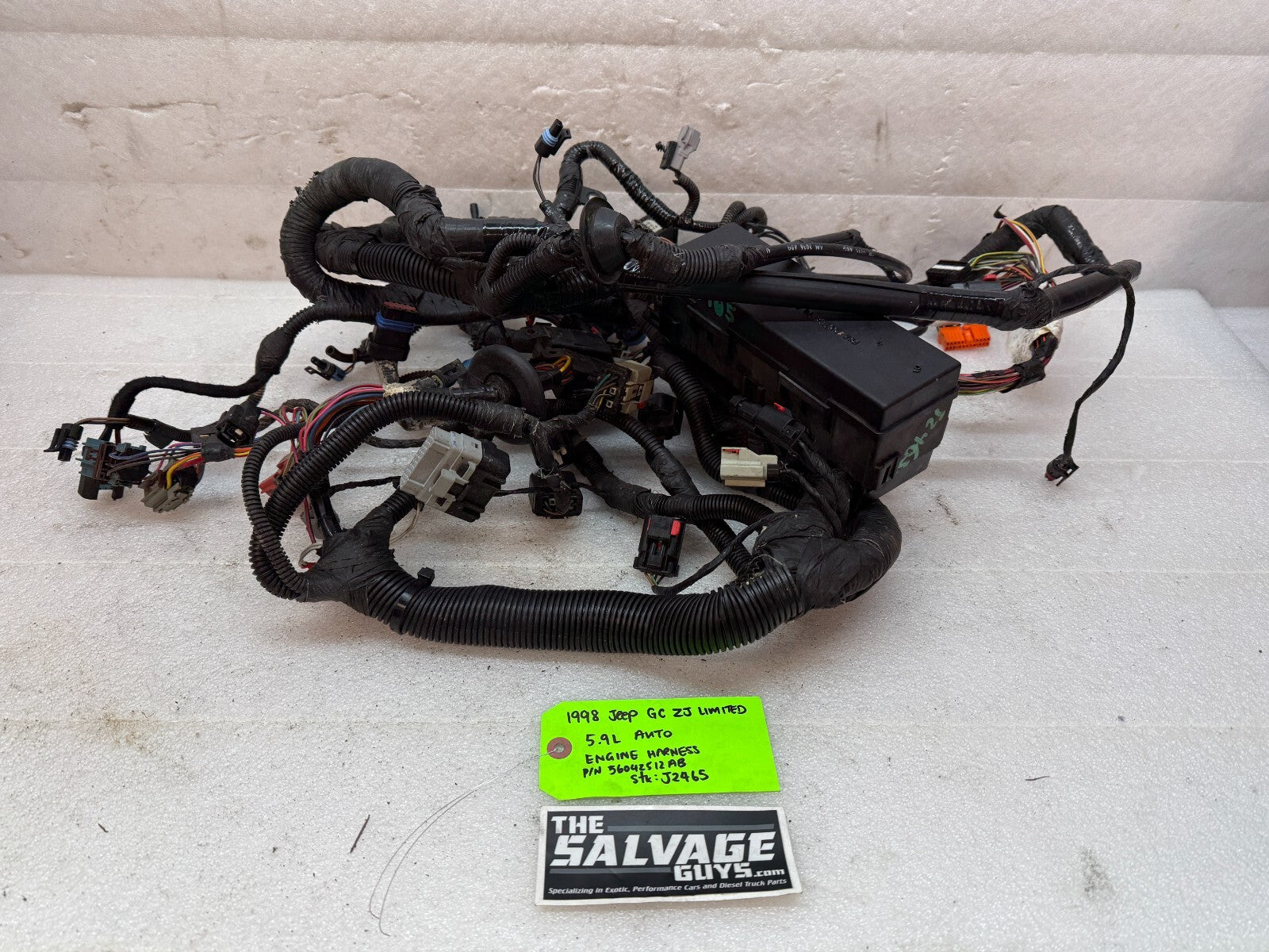 98 JEEP GRAND CHEROKEE ZJ 5.9 LIMITED OEM ENGINE BAY WIRING HARNESS 56 ...