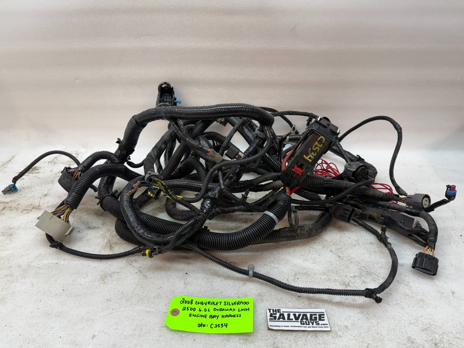 08-10 GMC CHEVROLET 2500HD DURAMAX 6.6 LMM ENGINE BAY WIRING HARNESS ...