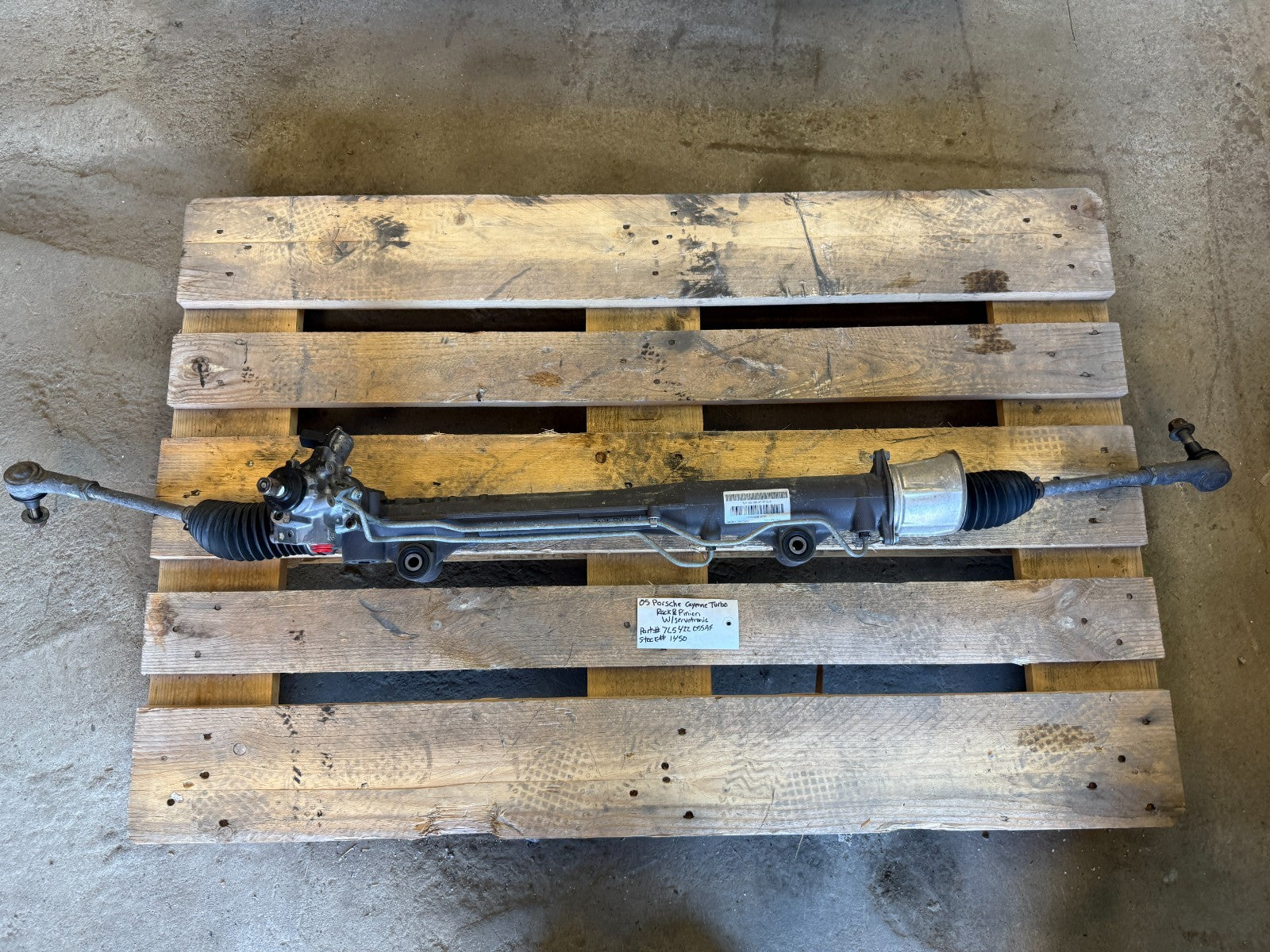 03-10 PORSCHE CAYENNE TURBO 955 OEM SERVOTRONIC STEERING RACK & PINION ...